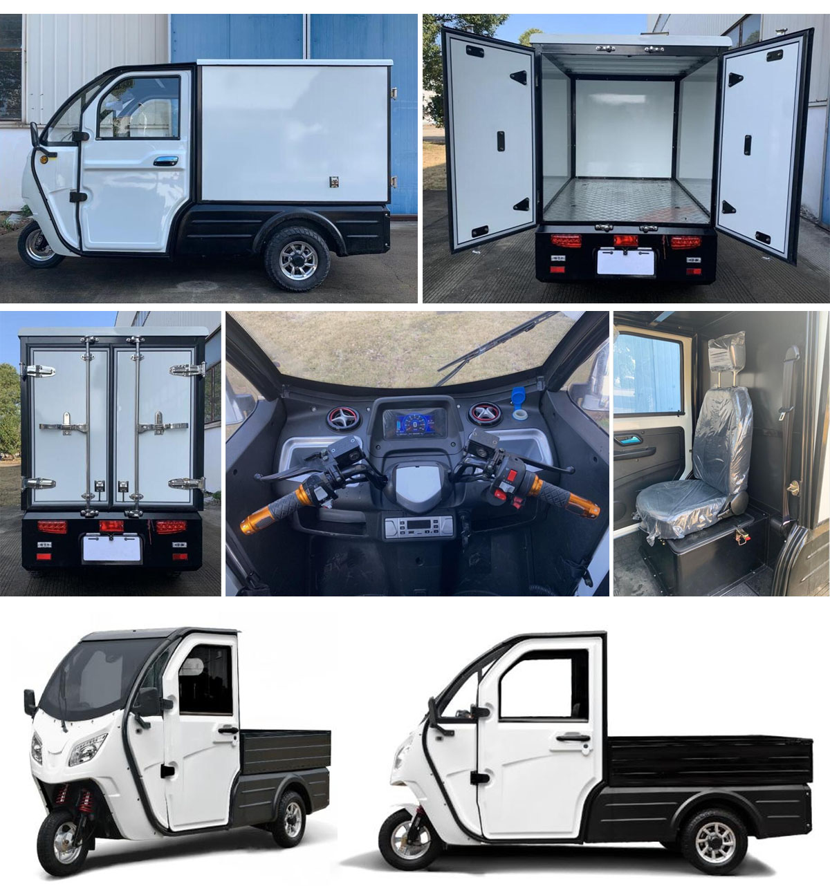 Enclosed eec new design electric cargo car for adult 3 wheel electric ...